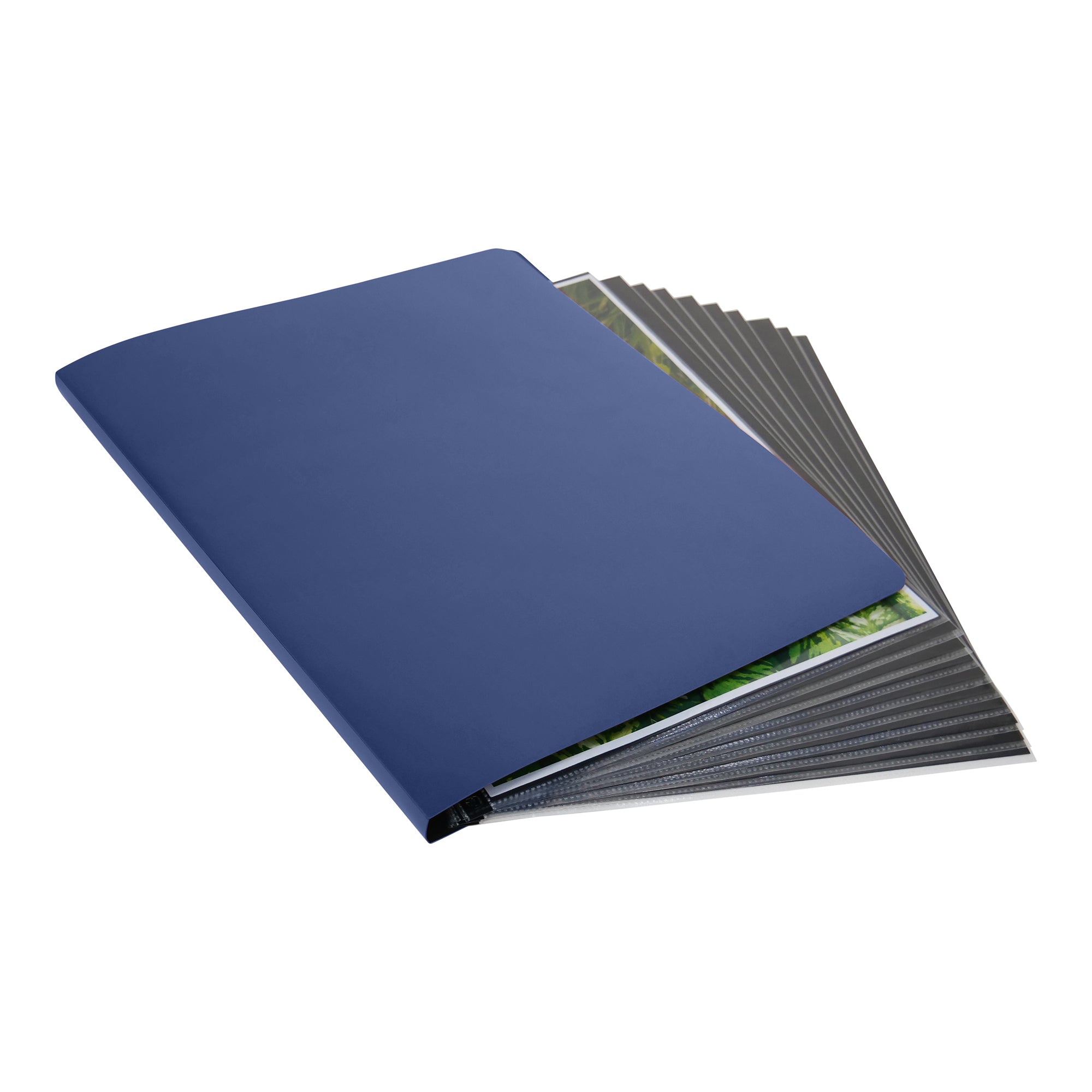 11" x 14" Slim Color Portfolio Book - Blue with 10 Archival Pages (Exp ...
