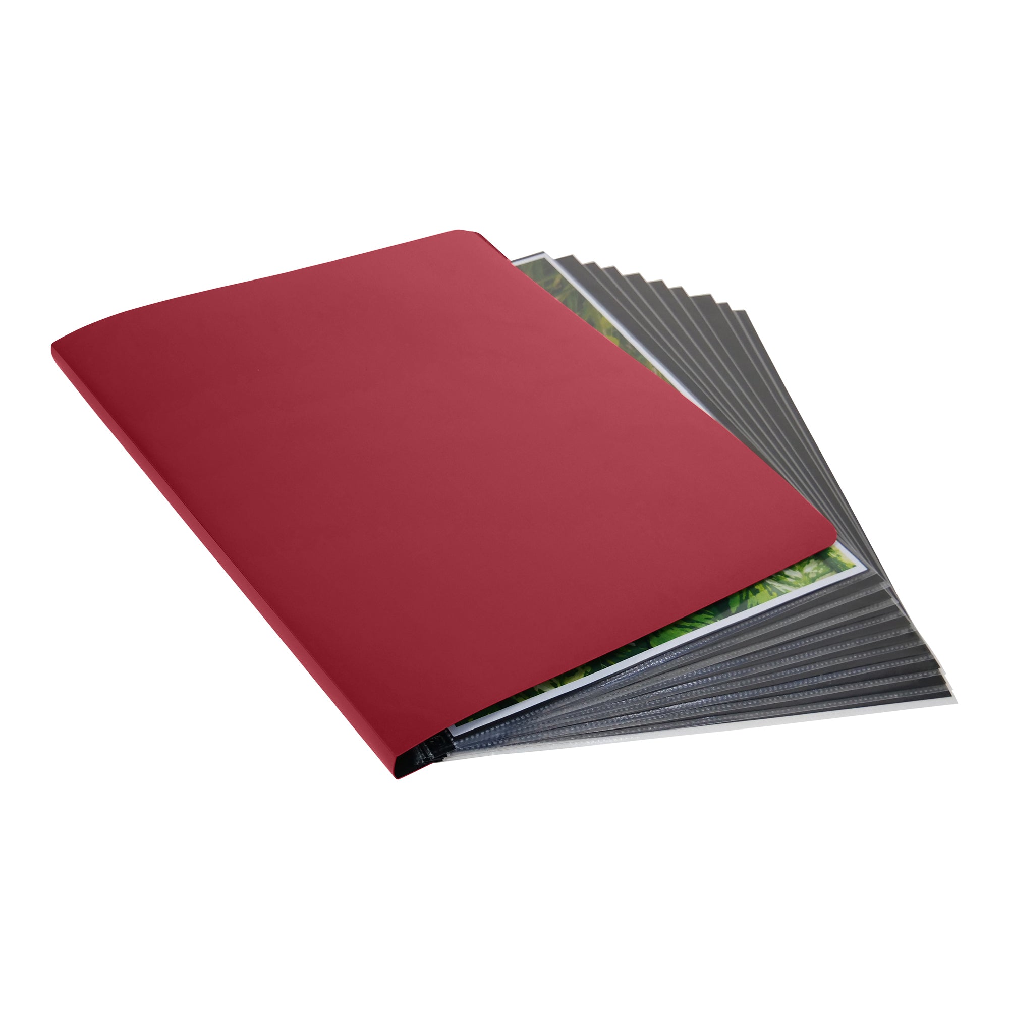 11" x 14" Slim Color Portfolio Book - Red with 10 Archival Pages (Expa ...