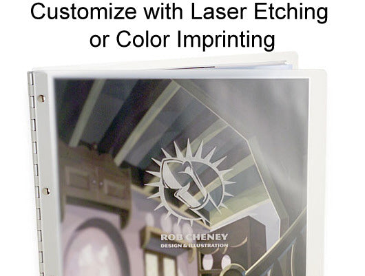 Vista Acrylic Screwpost Portfolio Book - Mist + 20 Archival Sheet Prot ...